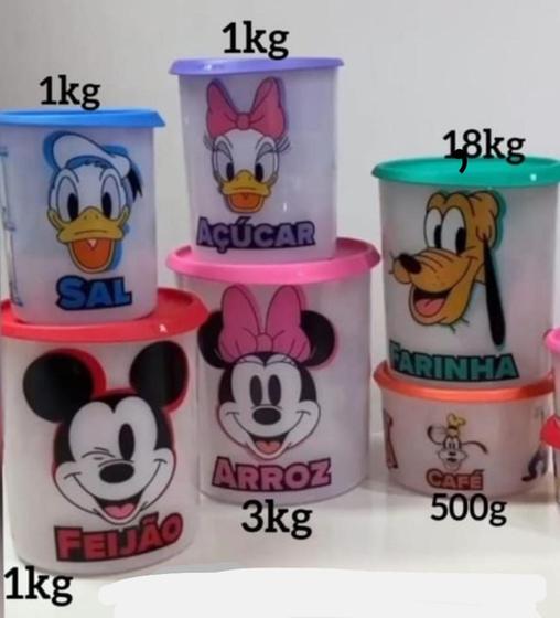 Disney kit instantânea mantimentos 6 peças tupperware - Tupperware ...