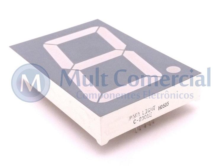 Display de 7 Segmentos Catodo Comum Vermelho Alta Intensidade C-2301E ...