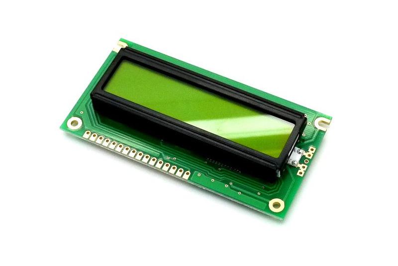 Display LCD 16x02 Verde com Luz de Fundo (Back Light) WH-1602A-YYH-JTK ...