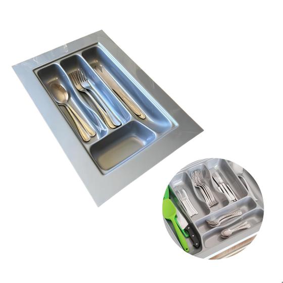 Divisor De Talher Og-50 Cinza Metalico 294 X 414mm Moldplast/porta Talher/organizador De Talher ...