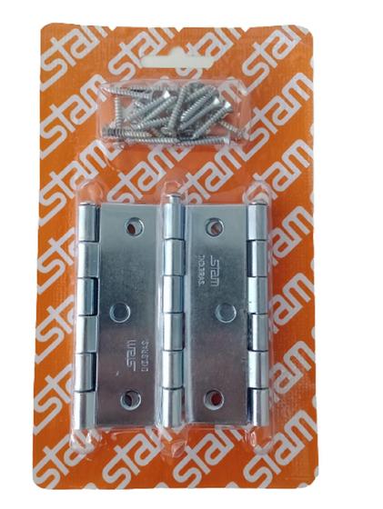 Dobradiça Aço Galvanizado Porta Madeira Stam 1,5mm Kit 3pç - Dobradiça ...