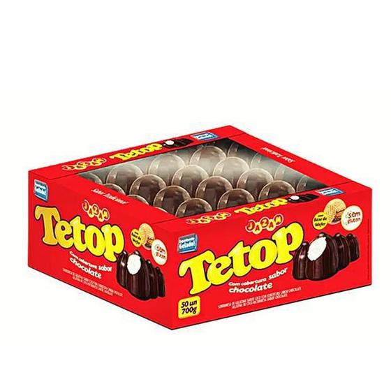 Doce de Chocolate Tetop Marshmallow Chocolate 50 Unidades - Jazam ...