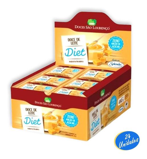 Doce De Leite Diet Zero Açúcar Tablete 20g Display 24 Unid - Doces São ...