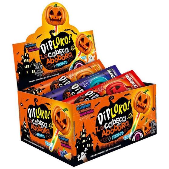Doce dip loko neon cabeca abobora - DANILLA FOODS - Pirulito - Magazine ...
