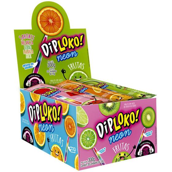 Doce DIP Loko Neon Frutas - Danilla Foods - Pirulito - Magazine Luiza
