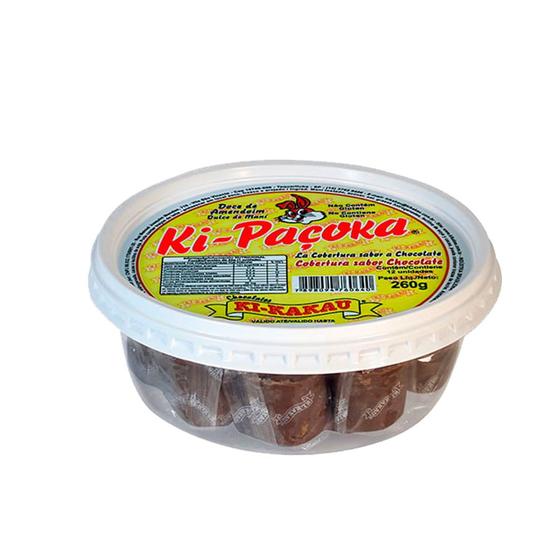 Doce Paçoca com Cobertura Sabor de Chocolate Pote c/13 unid. - Ki-Kakau ...