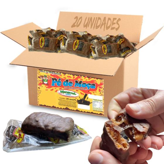 Doce Pé de Moça Amendoim Cremoso - Chocolate - Caixa 20 Unidades ...