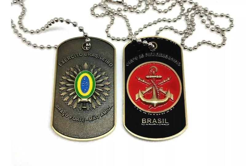 Dog Tag Militar Plaqueta De Identificaçâo Forças Armadas - chivunk ...