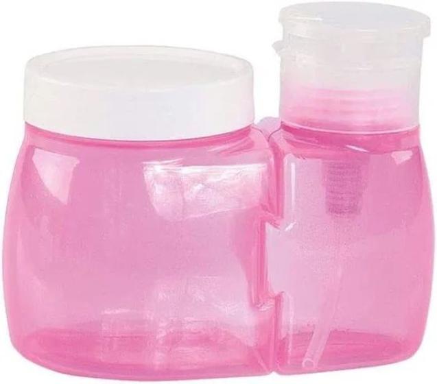 Dosador De Acetona Com Porta Algodão Rosa Santa Clara - Medidores e ...