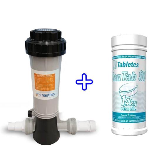 Dosador de cloro Tablete - Nautilus + San Tab 90 1,4kg - Medidores e ...