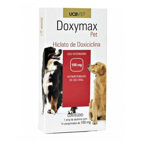 Doxymax Pet 100mg 14 comp UCB Vet Cães - Antibiótico - Magazine Luiza