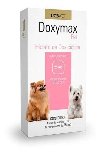 Doxymax Pet 25mg 14 Comprimidos Ucbvet - Antibiótico - Magazine Luiza