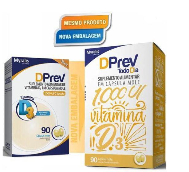 Dprev Todo Dia 1000Ui 90 Cápsulas - Myralis pharma - Medicamentos ...
