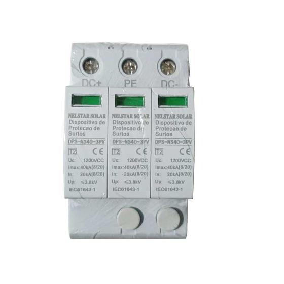 DPS CC DC Tripolar 3 Polos Protetor Surto 20~40 kA 1200V - NELSTAR ...