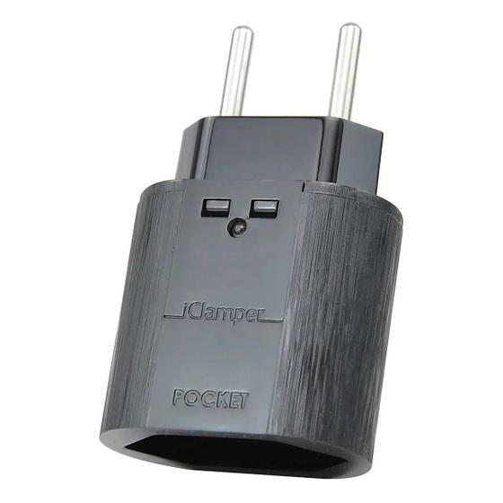 DPS Plug & Use de 2 pinos 10A iClamper Pocket 2P Proteção contra Surtos ...