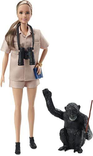 Dr. Jane Goodall Barbie Inspirando Boneca Feminina, Feita de Materiais ...