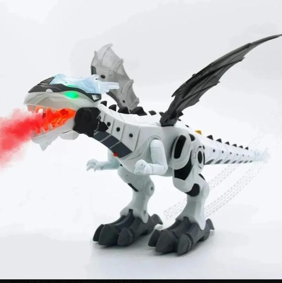 Dragão Robô Dinossauro Bate Asas Solta Fumaça E Anda Sozinho Fungame