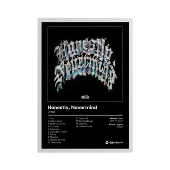 Drake Rap Música Álbum Capa Cartaz Estético Hip Hop Rock Arte Da Parede ...