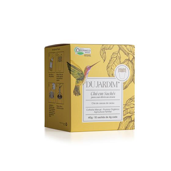 Drip tea - Cha de cascas de cacau em saches - Organico Tipo:Drip TeaPeso:40g - Du Jardim - Chá ...