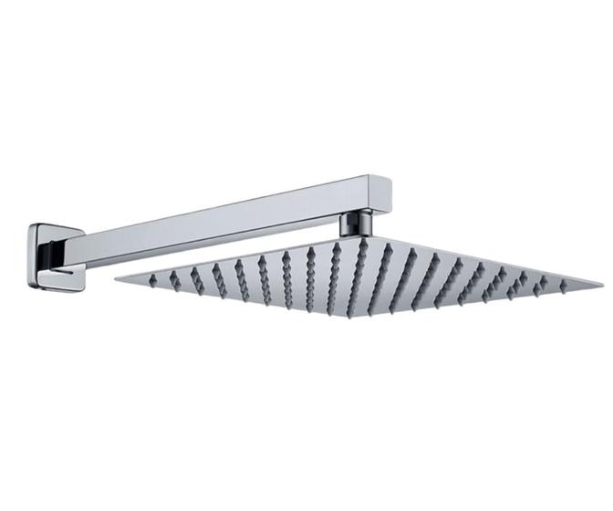 Ducha Chuveiro Inox 20X20 Cromado Braço 40Cm Luxo Soft Inox - Ducha ...