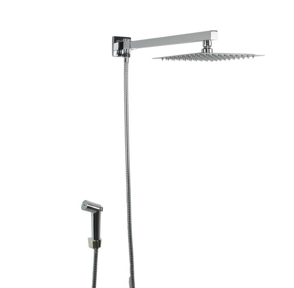 Ducha Chuveiro Inox 304 20x20 Cm Com Desviador E Ducha De Mão - AMG ...