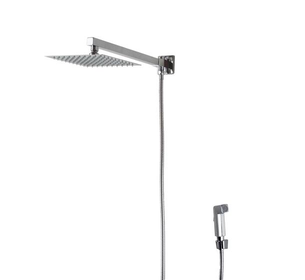 Ducha Chuveiro Inox 304 20x20 Cm Com Desviador E Ducha De Mão - AMG ...