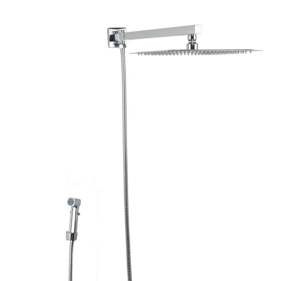 Ducha Chuveiro Inox 304 25 Cm Com Desviador E Ducha De Mão com Gatilho ...