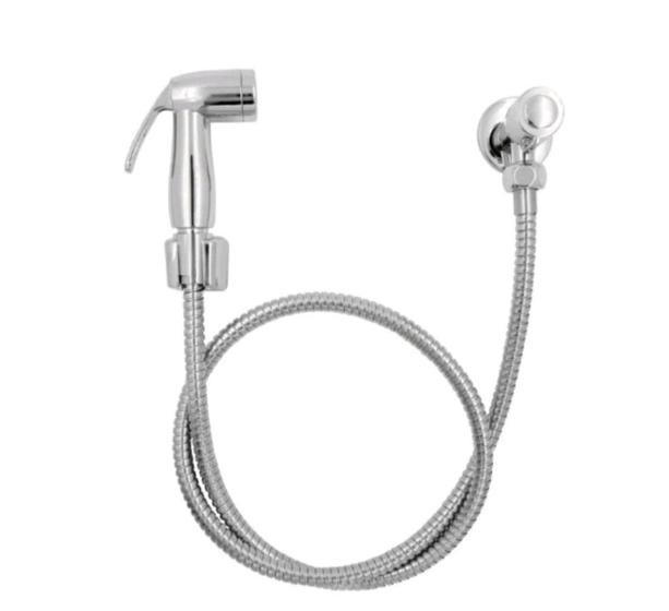 Ducha Higiênica Banheiro Metal e Abs Cromado 1/4 Volta Chuveirinho ...