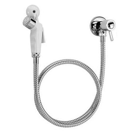 Ducha Higiênica Registro Com Derivação 1,2m Blukit - Branco e Cromado ...
