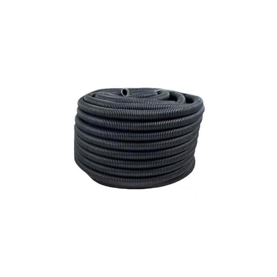 Duto Corrugado Preto 2" x 50 metros com Fio Guia - Volpato, Tamanho: 2 ...