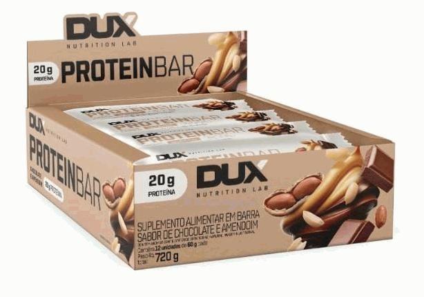 Dux Protein Bar Display (12 unid. 60g) - Sabor: Chocolate c/ Amendoim ...