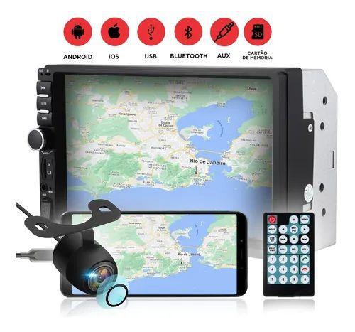 Dvd 2 Din Central Multimídia Universal Mp5 Câmera Bt Espelha - multimidia - Central Multimídia ...