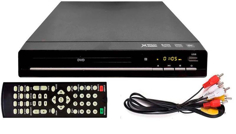 DVD Player 3 Em 1 Home System Multimidia USB MP3 Leitor DVD Foto Musica ...