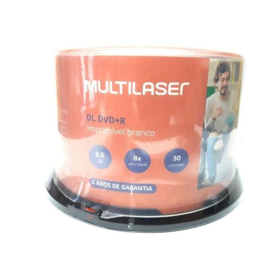 DVD+R 8.5GB 8X Dual Layer Printable - Multilaser - 50 Uni - MULTILASER INDUSTRIAL S/A - DVD ...