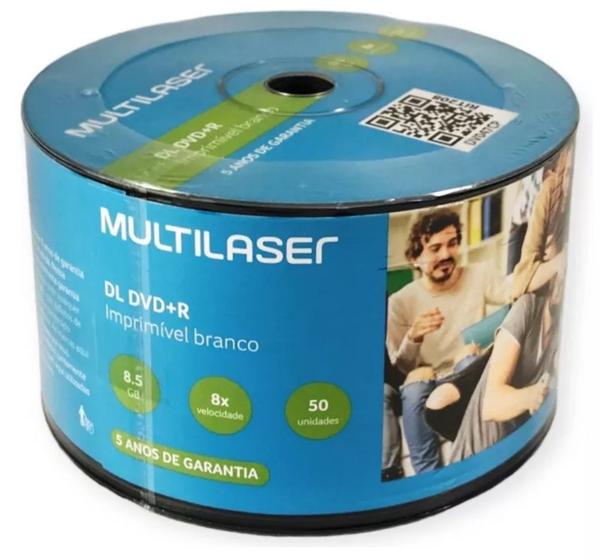 DVD+R 8.5GB 8X Dual Layer Printable - Multilaser - 50 Uni - MULTILASER INDUSTRIAL S/A - DVD ...