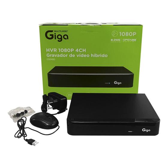 Dvr Full Hd 1080p 4 Canais Gs0480 Híbrido multi GigaSecurity ...
