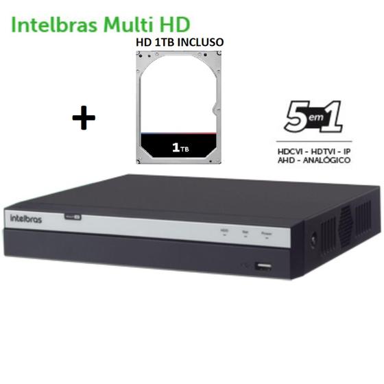 Dvr Gravador 8 Canais Intelbras Mhdx3108 Full Hd 1080p com hd 1tb ...