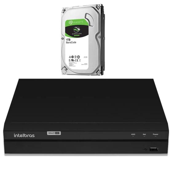 Dvr gravador digital de segurança cftv intelbras 4 canais mhdx 1204 com ...