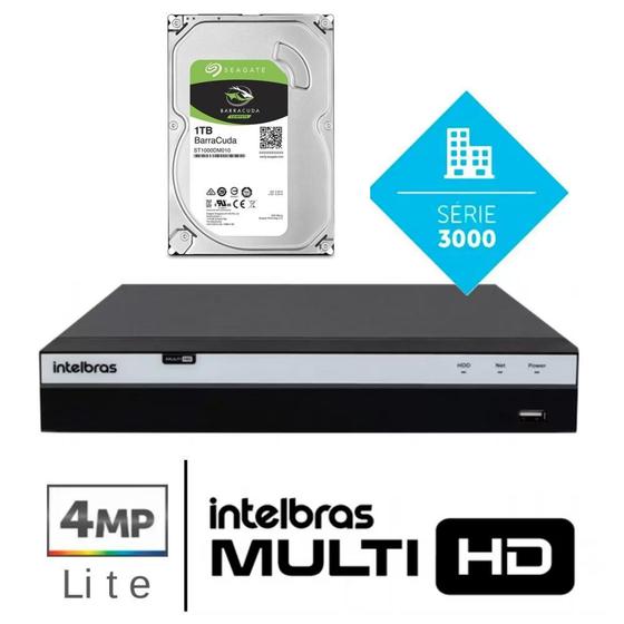 Dvr Intelbras Full Hd Mhdx 3104 04 Canais Full Hd 1080p 1tb - Gravador ...