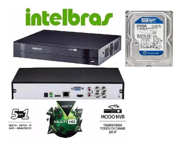 Dvr Intelbras Mhdx Multi Hd 4 Canais - Lançamento C/hd - Gravador de ...