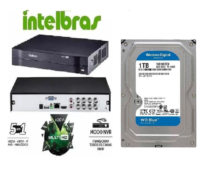 Dvr Mhdx Full Hd 8 Canais C/Hd 1 Tb - Intelbras - Gravador de Vídeo ...