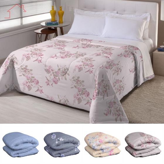 Edredom Casal Dupla Face Microfibra 1,90m X 2,20m - Arte & Cazza ...