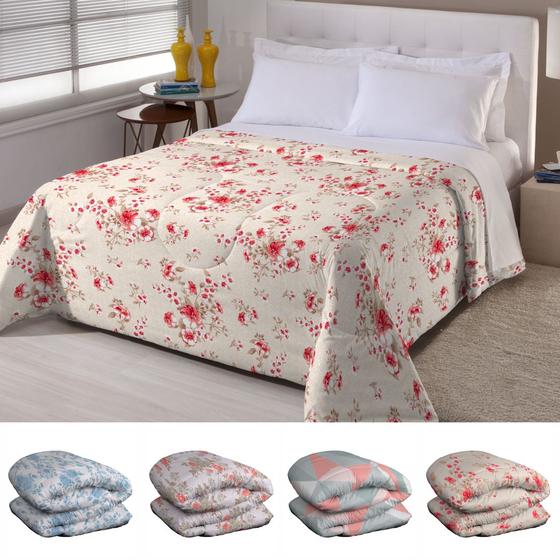 Edredom Casal Dupla Face Microfibra 1,90m X 2,20m - Arte & Cazza ...