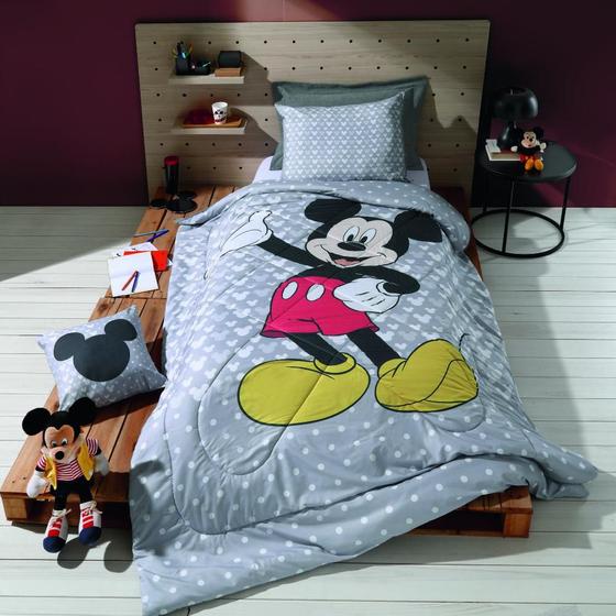 Edredom Plush Micro Percal Solteiro Mickey Classic - Hedrons - Edredom ...