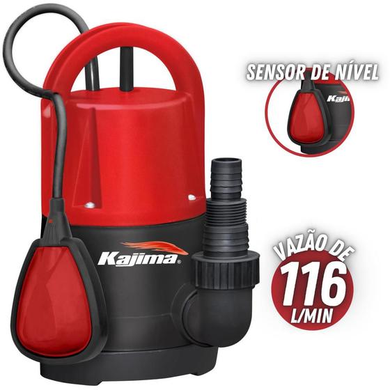 Eletrobomba Kajima QWL105 220V 60Hz 3600rpm 1/2HP Com Lâmina De Água ...