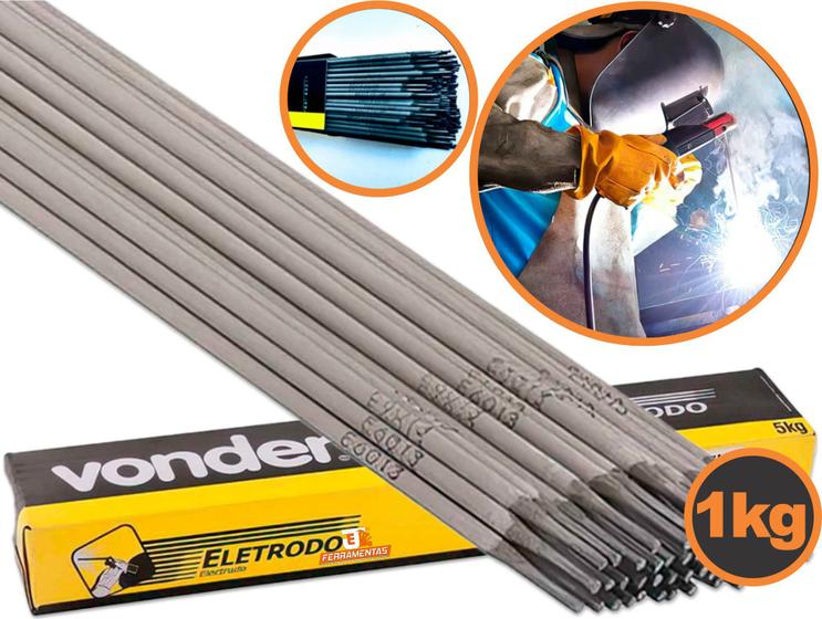 Eletrodo Revestido Para Aço Carbono 2,5mm Vonder 1kg - Eletrodo de ...