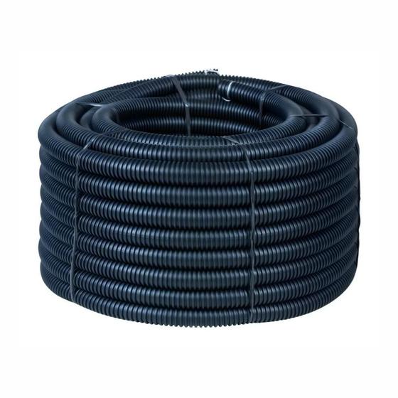 Eletroduto Corrugado Flexivel Com Guia 110mm (4) X 50 Metros Preto Nbr ...