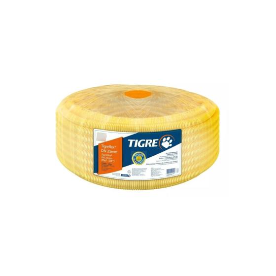 Eletroduto flexivel corrugado dn25mm 50m 3/4 amarelo tigre - Conduíte ...