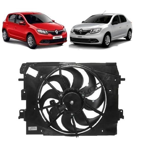 Eletroventilador gmv renault logan sandero 2013 2014 2015 2016 2017 ...