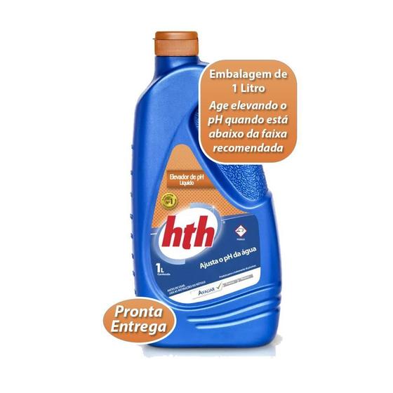 Elevador De Ph Para Piscina Hth Ph Mais Líquido 1 Litro - Elevador de ...
